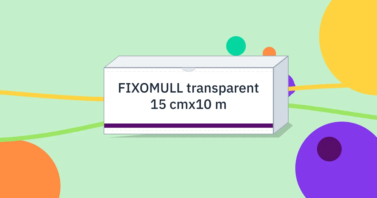 Symbolbild: Packung mit der Aufschrift FIXOMULL transparent 15 cmx10 m (PZN 17860037) – Verfügbarkeit und Bezug in Apotheken in Frankfurt am Main