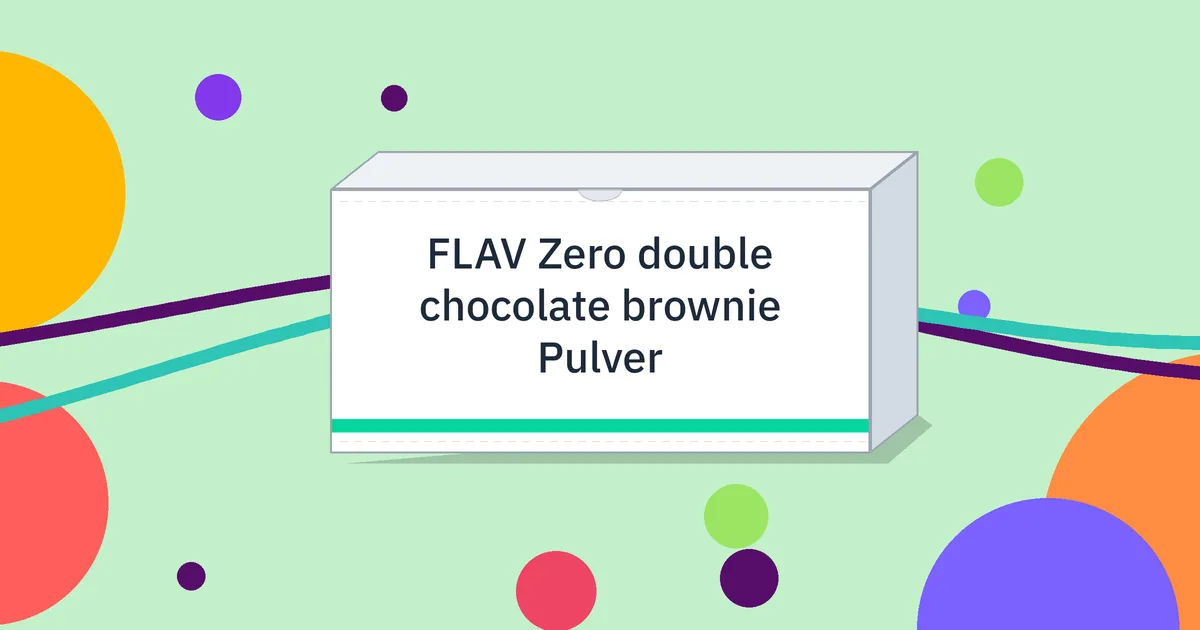 Symbolbild: Packung mit der Aufschrift FLAV Zero double chocolate brownie Pulver (PZN 18817380) – Verfügbarkeit und Bezug in Apotheken in Frankfurt am Main