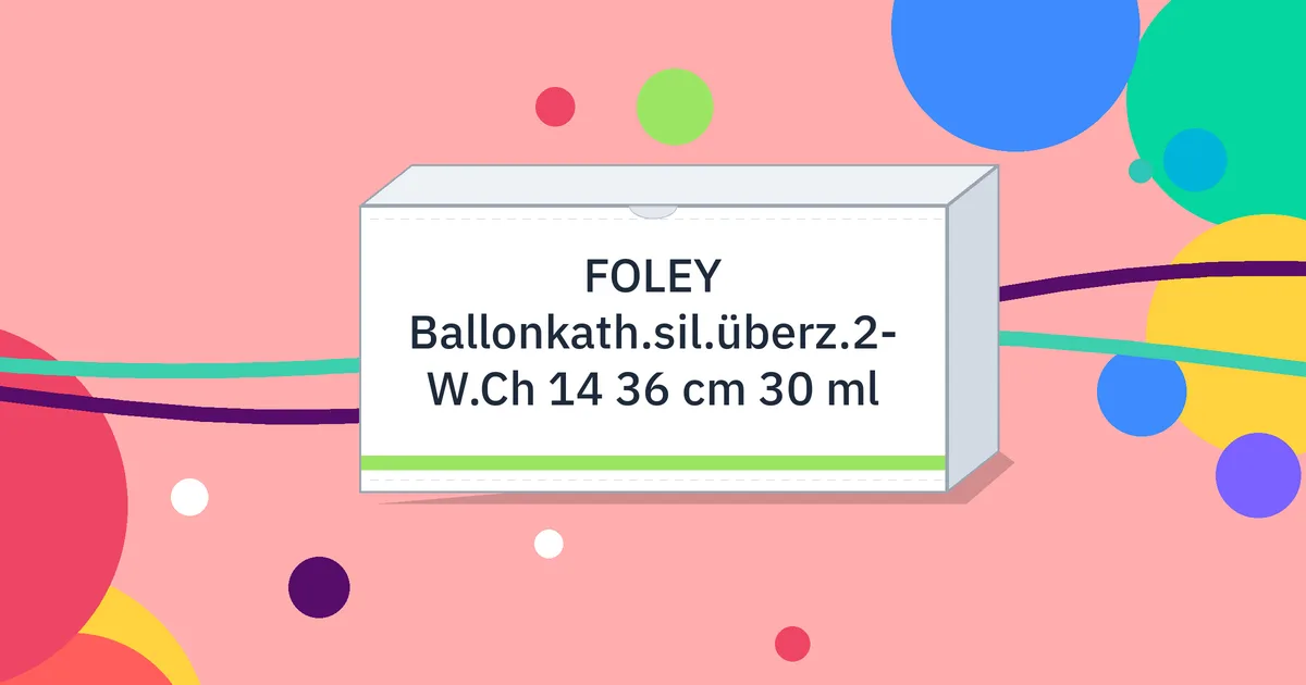Symbolbild: Packung mit der Aufschrift FOLEY Ballonkath.sil.überz.2-W.Ch 14 36 cm 30 ml (PZN 10101819) – Verfügbarkeit und Bezug in Apotheken in Frankfurt am Main