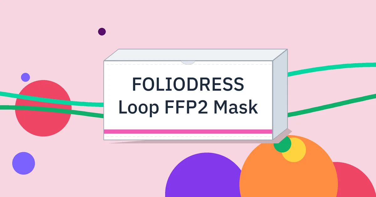 Symbolbild: Packung mit der Aufschrift FOLIODRESS Loop FFP2 Mask (PZN 18458426) – Verfügbarkeit und Bezug in Apotheken in Frankfurt am Main