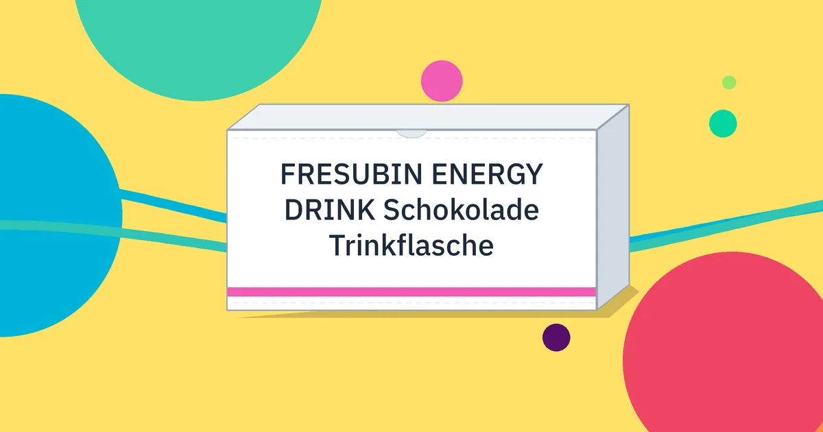Symbolbild: Packung mit der Aufschrift FRESUBIN ENERGY DRINK Schokolade Trinkflasche (PZN 19873624) – Verfügbarkeit und Bezug in Apotheken in Frankfurt am Main