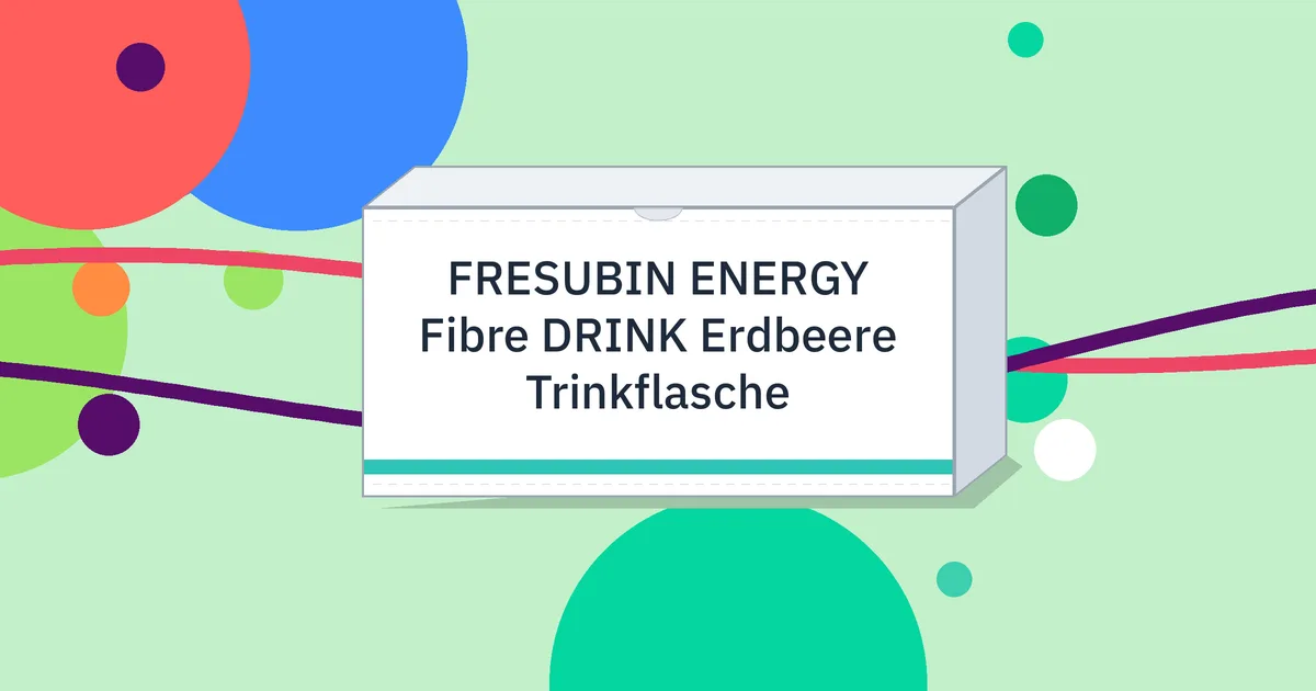 Symbolbild: Packung mit der Aufschrift FRESUBIN ENERGY Fibre DRINK Erdbeere Trinkflasche (PZN 00884542) – Verfügbarkeit und Bezug in Apotheken in Frankfurt am Main