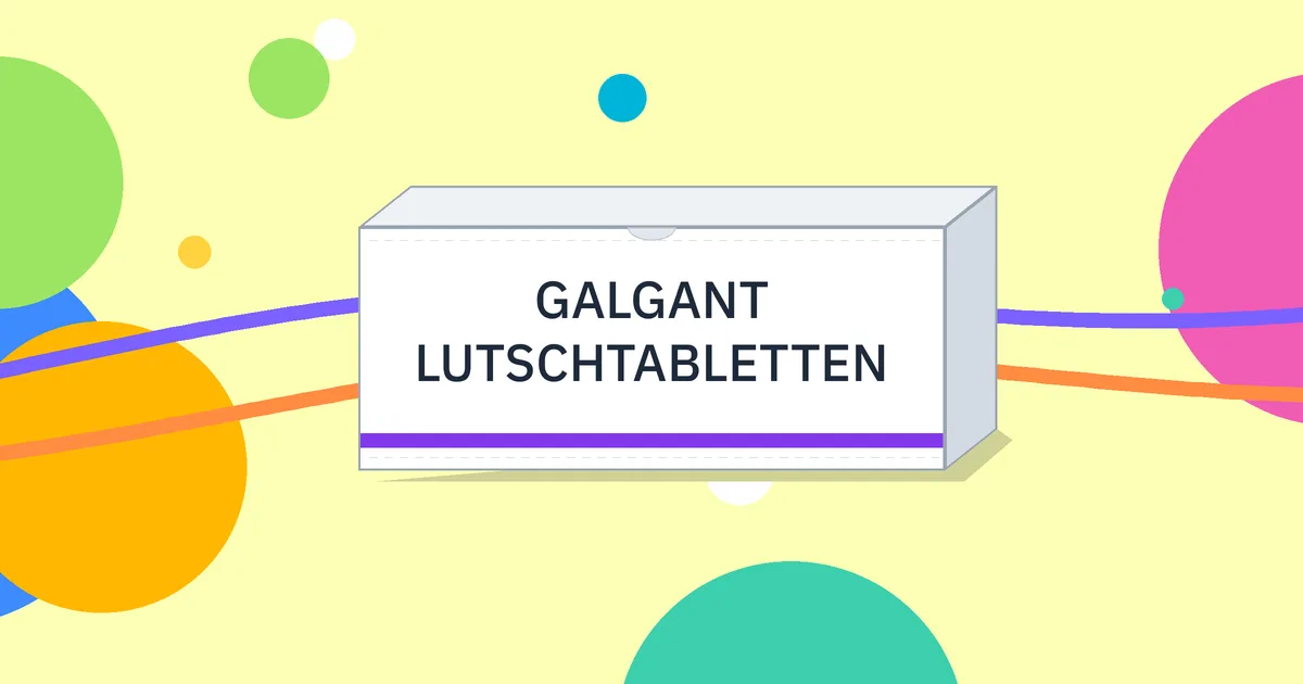 Symbolbild: Packung mit der Aufschrift GALGANT LUTSCHTABLETTEN (PZN 19869930) – Verfügbarkeit und Bezug in Apotheken in Frankfurt am Main