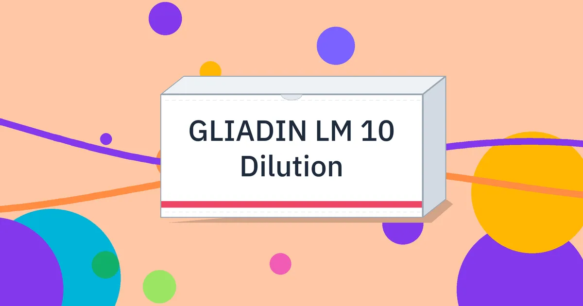 Symbolbild: Packung mit der Aufschrift GLIADIN LM 10 Dilution (PZN 13544173) – Verfügbarkeit und Bezug in Apotheken in Frankfurt am Main