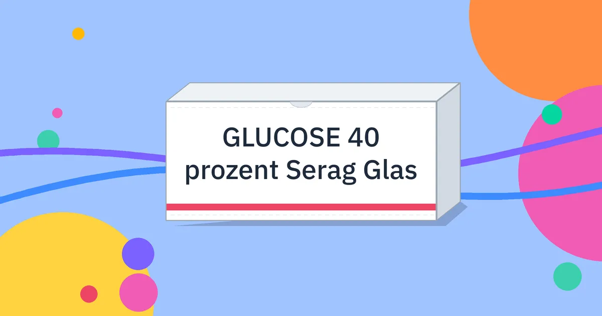 Symbolbild: Packung mit der Aufschrift GLUCOSE 40 prozent Serag Glas (PZN 03454658) – Verfügbarkeit und Bezug in Apotheken in Frankfurt am Main