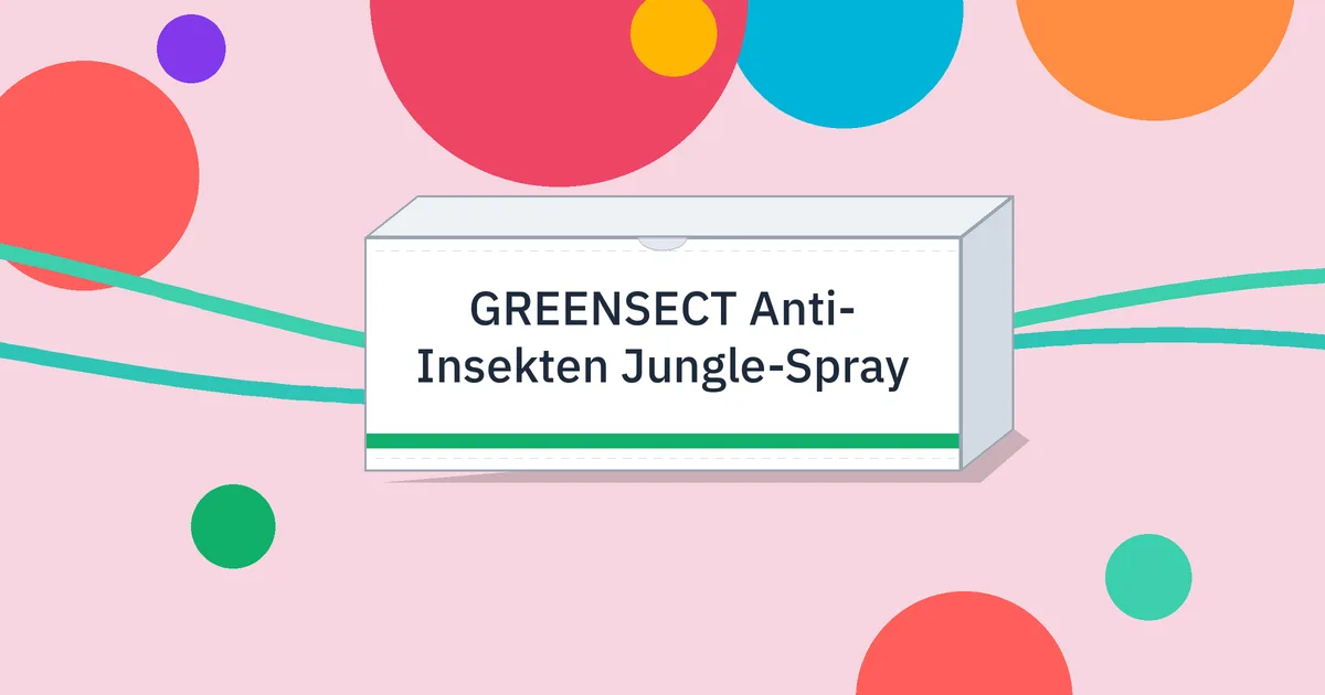 Symbolbild: Packung mit der Aufschrift GREENSECT Anti-Insekten Jungle-Spray (PZN 16796366) – Verfügbarkeit und Bezug in Apotheken in Frankfurt am Main