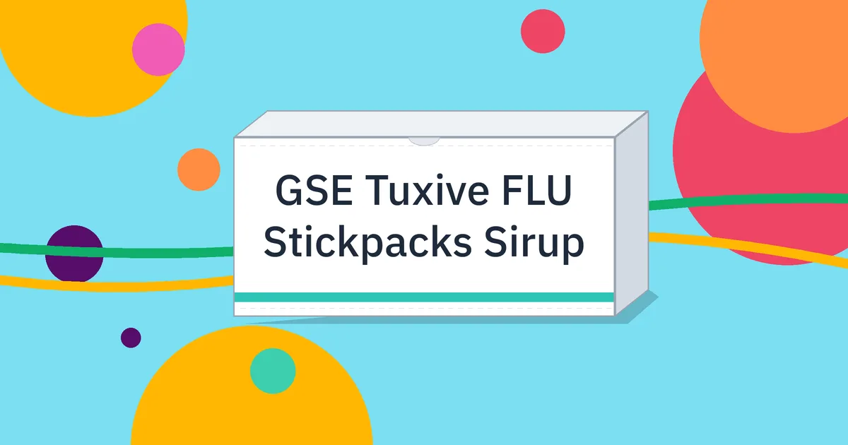 Symbolbild: Packung mit der Aufschrift GSE Tuxive FLU Stickpacks Sirup (PZN 15608049) – Verfügbarkeit und Bezug in Apotheken in Frankfurt am Main