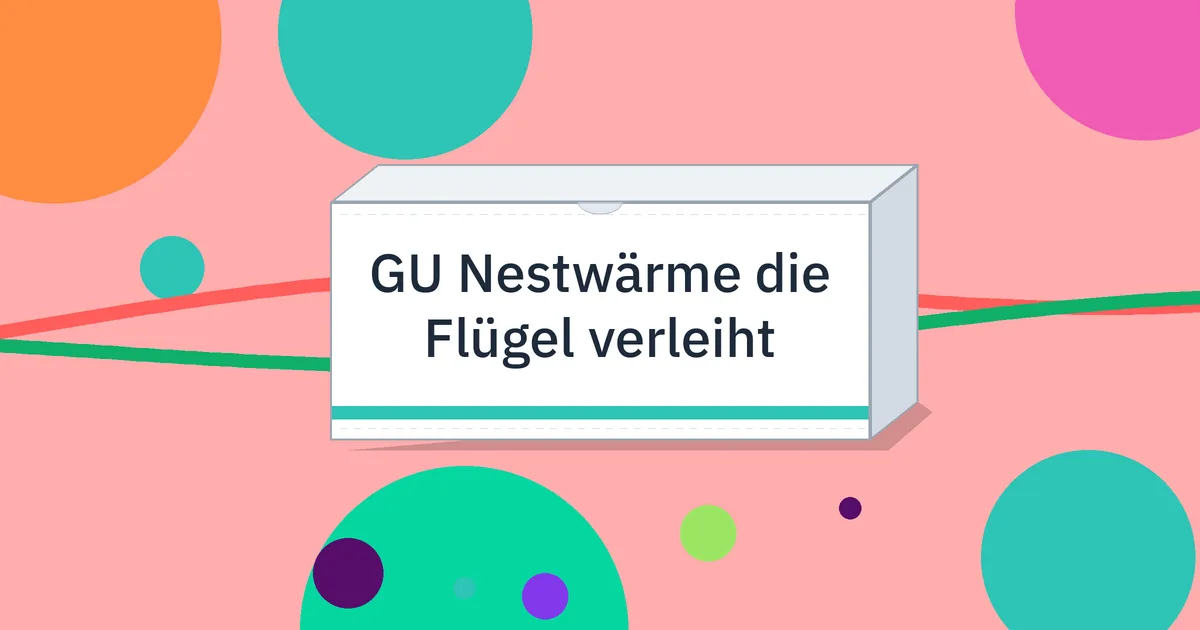Symbolbild: Packung mit der Aufschrift GU Nestwärme die Flügel verleiht (PZN 14257406) – Verfügbarkeit und Bezug in Apotheken in Frankfurt am Main