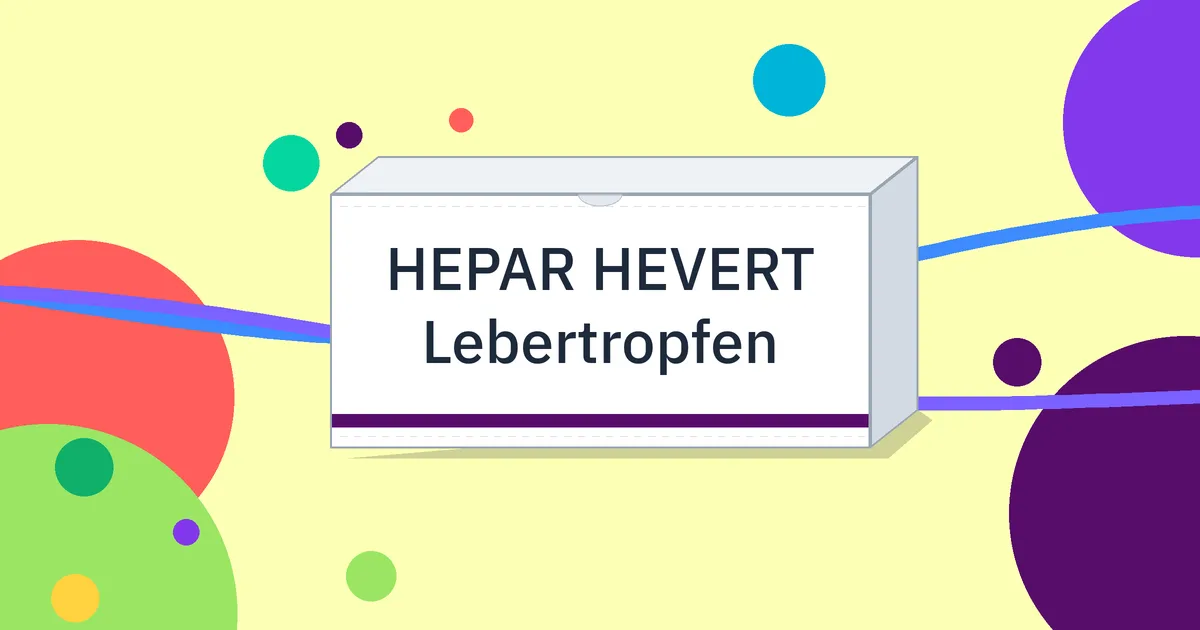 Symbolbild: Packung mit der Aufschrift HEPAR HEVERT Lebertropfen (PZN 04982520) – Verfügbarkeit und Bezug in Apotheken in Frankfurt am Main