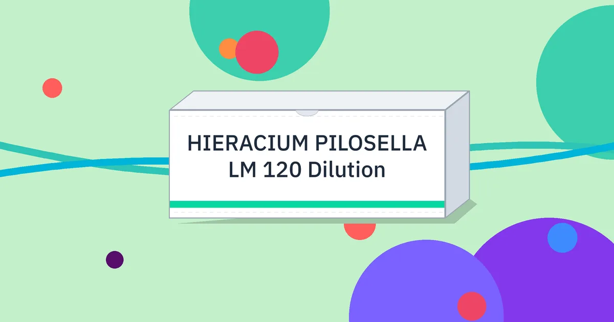 Symbolbild: Packung mit der Aufschrift HIERACIUM PILOSELLA LM 120 Dilution (PZN 13553798) – Verfügbarkeit und Bezug in Apotheken in Frankfurt am Main