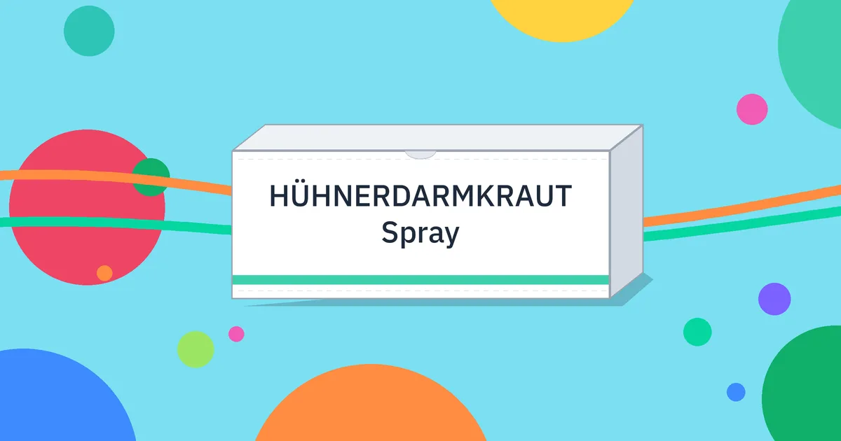 Symbolbild: Packung mit der Aufschrift HÜHNERDARMKRAUT Spray (PZN 19148969) – Verfügbarkeit und Bezug in Apotheken in Frankfurt am Main