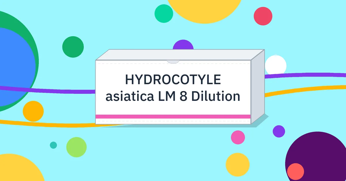 Symbolbild: Packung mit der Aufschrift HYDROCOTYLE asiatica LM 8 Dilution (PZN 13556710) – Verfügbarkeit und Bezug in Apotheken in Frankfurt am Main