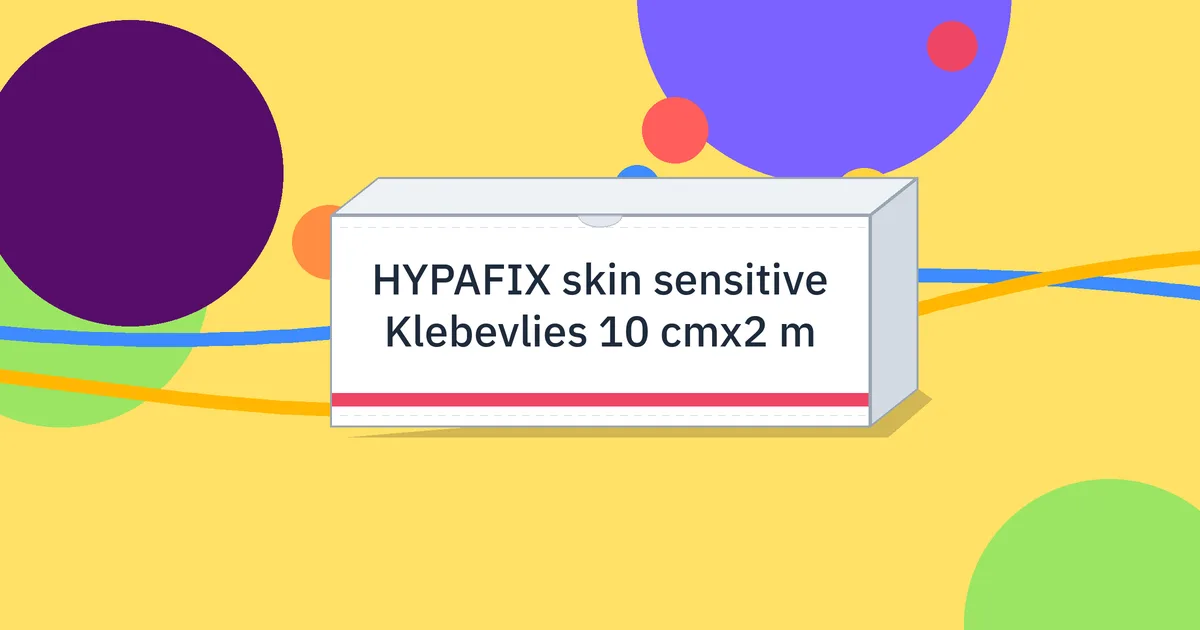 Symbolbild: Packung mit der Aufschrift HYPAFIX skin sensitive Klebevlies 10 cmx2 m (PZN 20808069) – Verfügbarkeit und Bezug in Apotheken in Frankfurt am Main