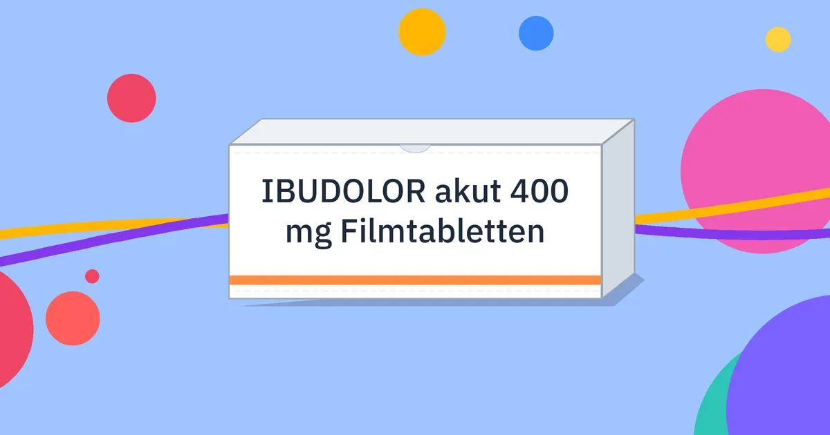 Symbolbild: Packung mit der Aufschrift IBUDOLOR akut 400 mg Filmtabletten (PZN 09091240) – Verfügbarkeit und Bezug in Apotheken in Frankfurt am Main