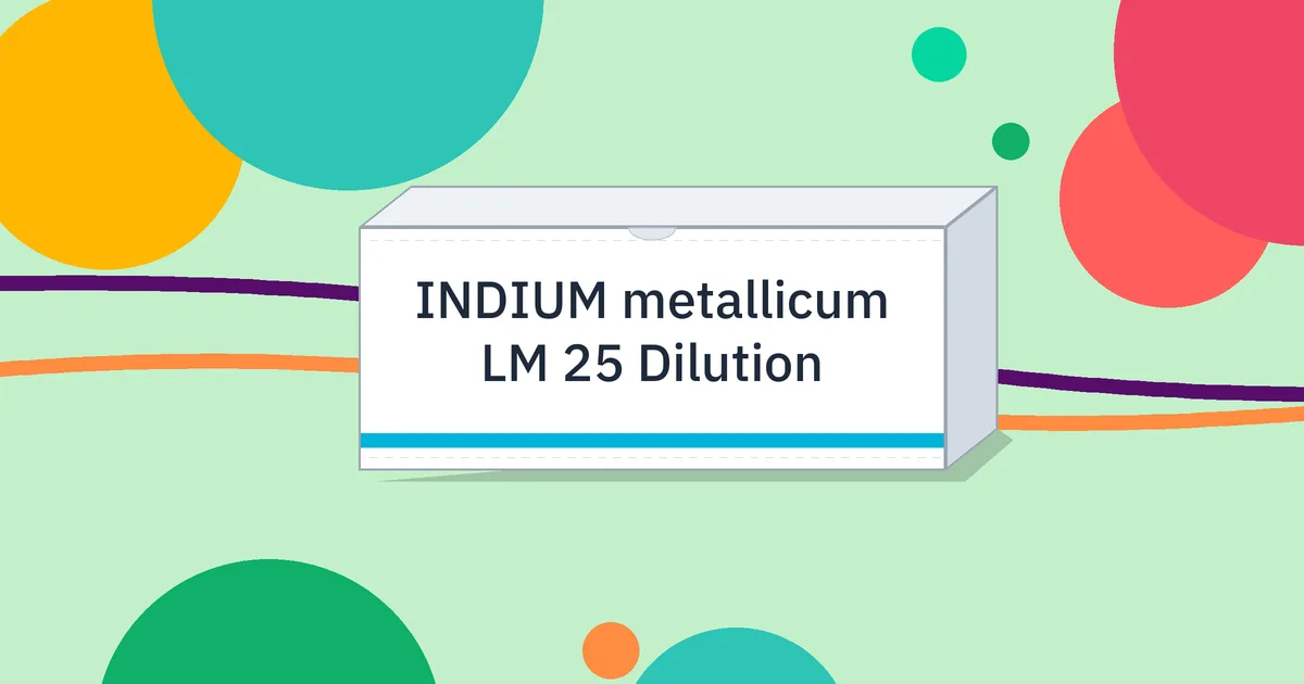 Symbolbild: Packung mit der Aufschrift INDIUM metallicum LM 25 Dilution (PZN 12912717) – Verfügbarkeit und Bezug in Apotheken in Frankfurt am Main