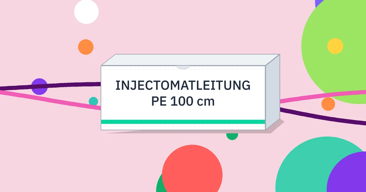 Symbolbild: Packung mit der Aufschrift INJECTOMATLEITUNG PE 100 cm (PZN 03455333) – Verfügbarkeit und Bezug in Apotheken in Frankfurt am Main