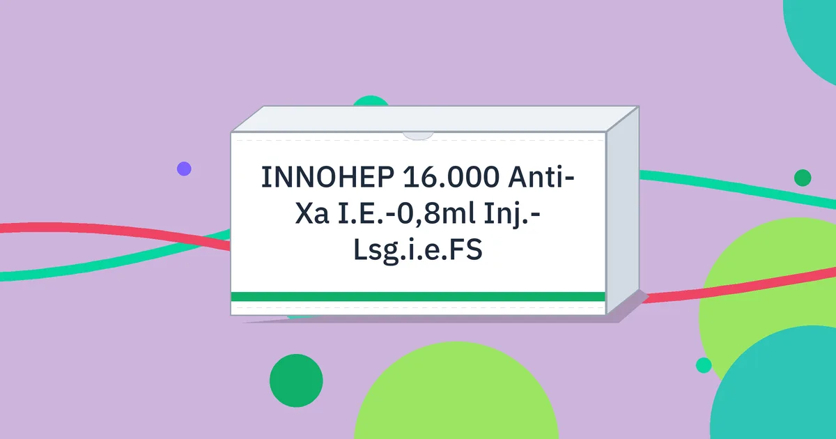 Symbolbild: Packung mit der Aufschrift INNOHEP 16.000 Anti-Xa I.E.-0,8ml Inj.-Lsg.i.e.FS (PZN 15234850) – Verfügbarkeit und Bezug in Apotheken in Frankfurt am Main