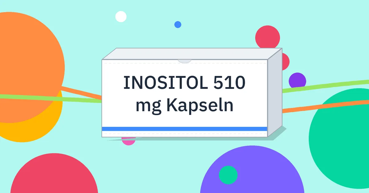 Symbolbild: Packung mit der Aufschrift INOSITOL 510 mg Kapseln (PZN 18216350) – Verfügbarkeit und Bezug in Apotheken in Frankfurt am Main
