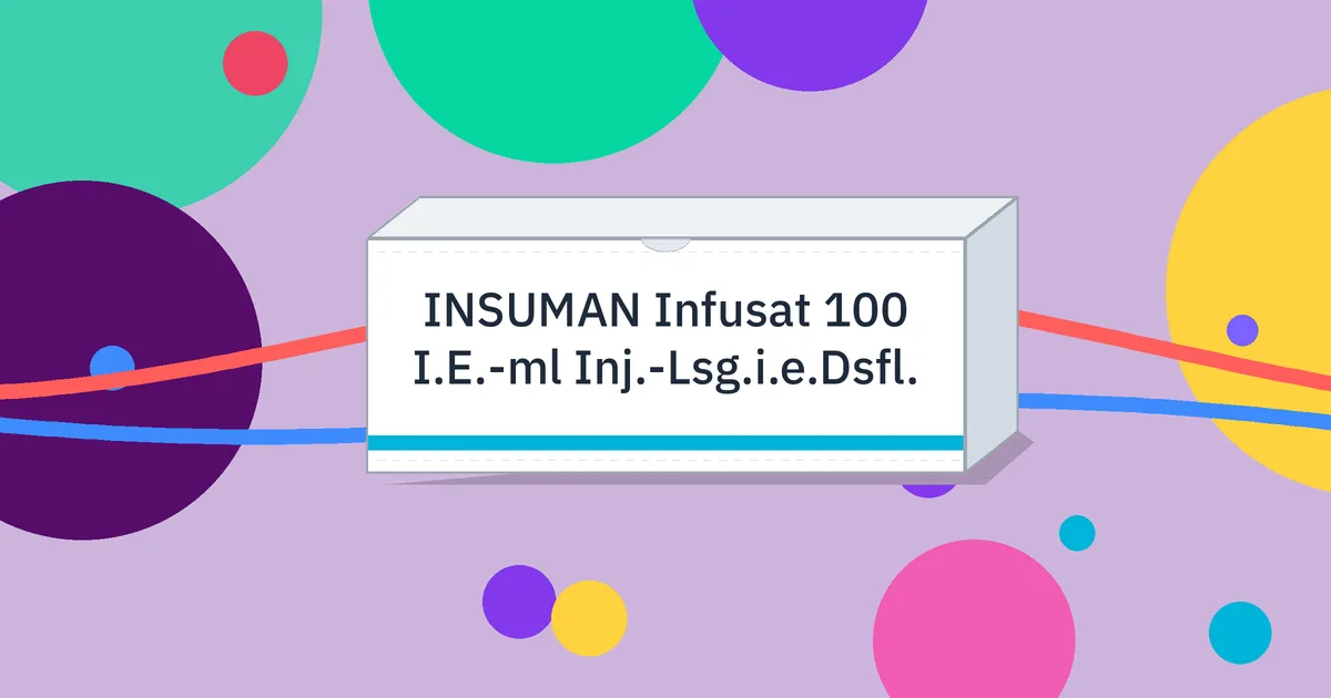 Symbolbild: Packung mit der Aufschrift INSUMAN Infusat 100 I.E.-ml Inj.-Lsg.i.e.Dsfl. (PZN 08923075) – Verfügbarkeit und Bezug in Apotheken in Frankfurt am Main