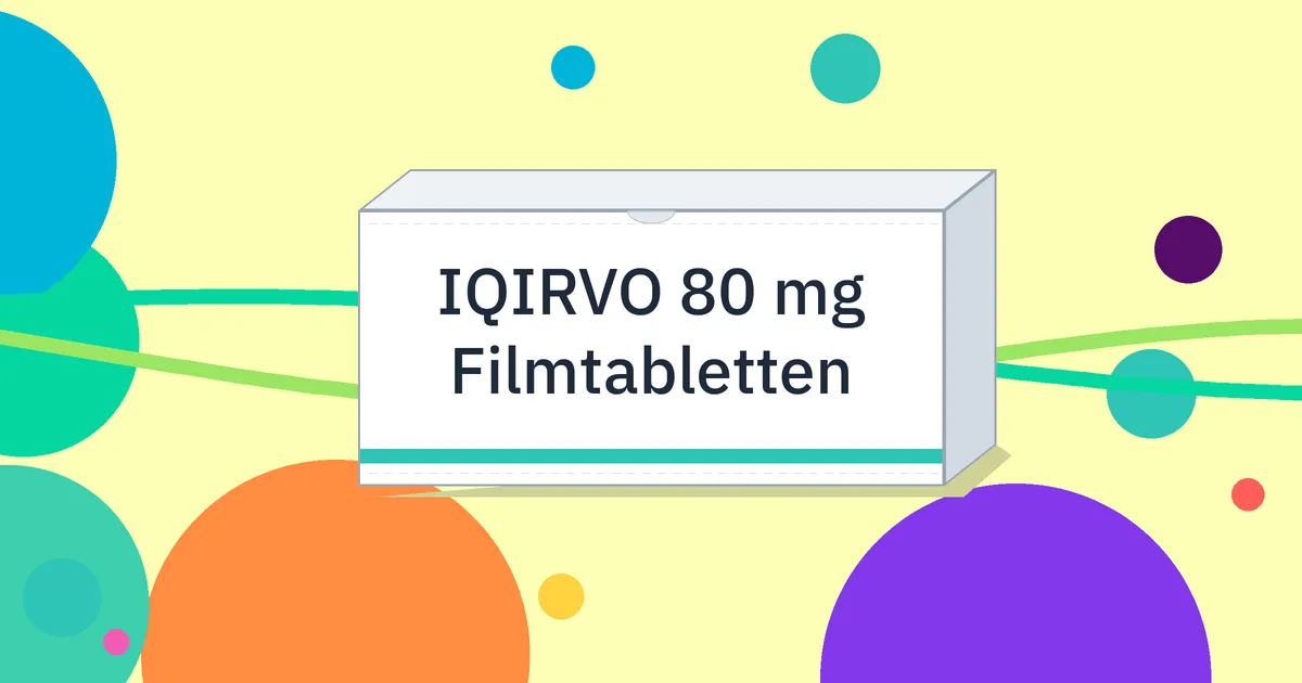 Symbolbild: Packung mit der Aufschrift IQIRVO 80 mg Filmtabletten (PZN 19877616) – Verfügbarkeit und Bezug in Apotheken in Frankfurt am Main
