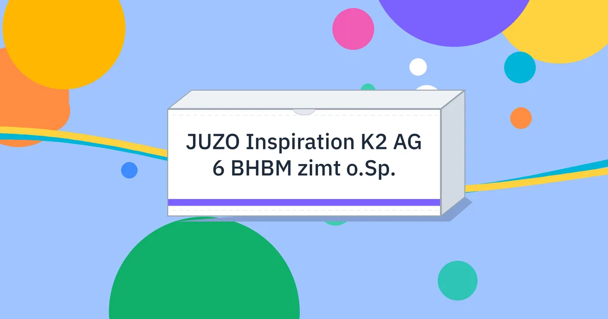 Symbolbild: Packung mit der Aufschrift JUZO Inspiration K2 AG 6 BHBM zimt o.Sp. (PZN 14876635) – Verfügbarkeit und Bezug in Apotheken in Frankfurt am Main