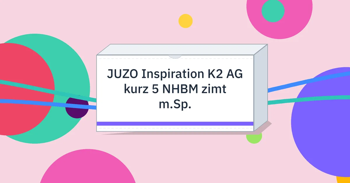 Symbolbild: Packung mit der Aufschrift JUZO Inspiration K2 AG kurz 5 NHBM zimt m.Sp. (PZN 14923292) – Verfügbarkeit und Bezug in Apotheken in Frankfurt am Main