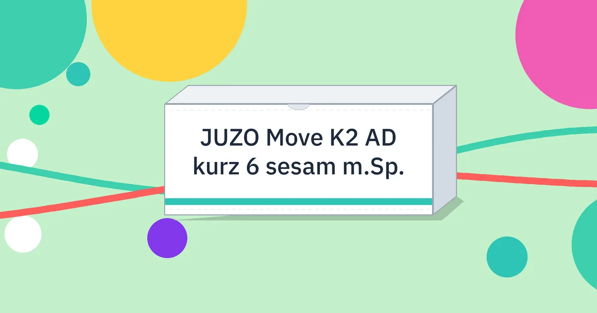 Symbolbild: Packung mit der Aufschrift JUZO Move K2 AD kurz 6 sesam m.Sp. (PZN 18508590) – Verfügbarkeit und Bezug in Apotheken in Frankfurt am Main