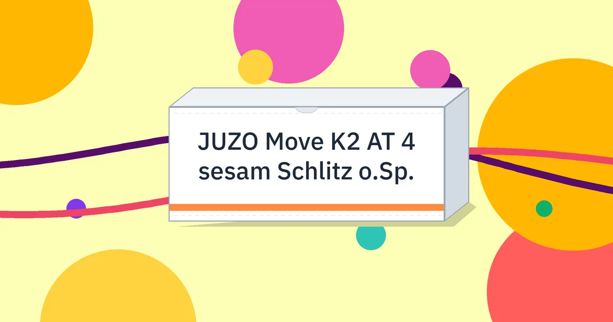 Symbolbild: Packung mit der Aufschrift JUZO Move K2 AT 4 sesam Schlitz o.Sp. (PZN 20670240) – Verfügbarkeit und Bezug in Apotheken in Frankfurt am Main