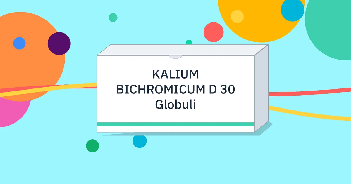 Symbolbild: Packung mit der Aufschrift KALIUM BICHROMICUM D 30 Globuli (PZN 02925386) – Verfügbarkeit und Bezug in Apotheken in Frankfurt am Main