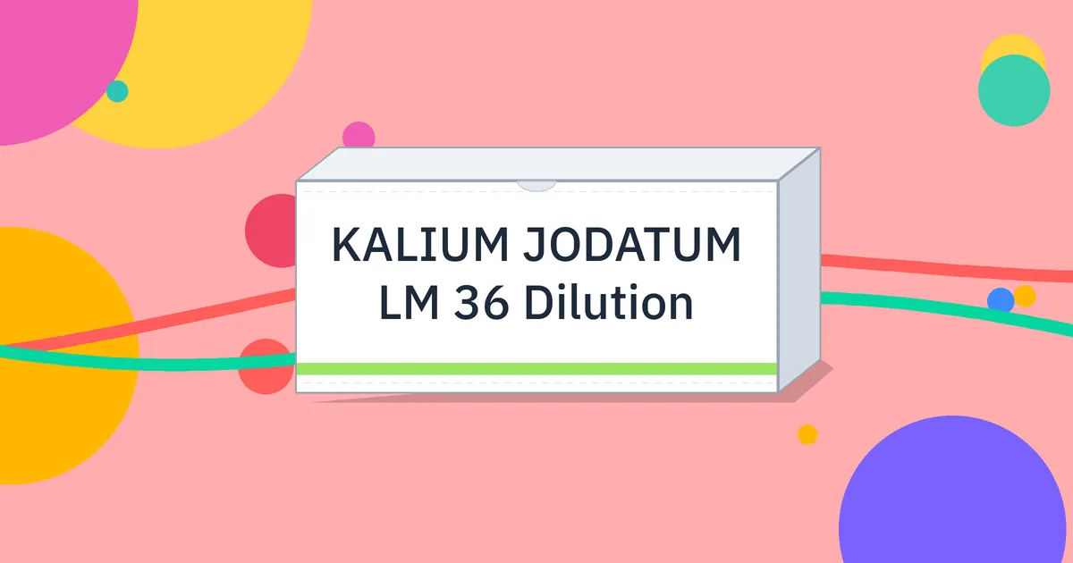 Symbolbild: Packung mit der Aufschrift KALIUM JODATUM LM 36 Dilution (PZN 12922621) – Verfügbarkeit und Bezug in Apotheken in Frankfurt am Main