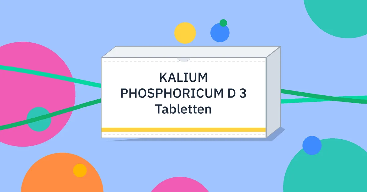 Symbolbild: Packung mit der Aufschrift KALIUM PHOSPHORICUM D 3 Tabletten (PZN 01775631) – Verfügbarkeit und Bezug in Apotheken in Frankfurt am Main