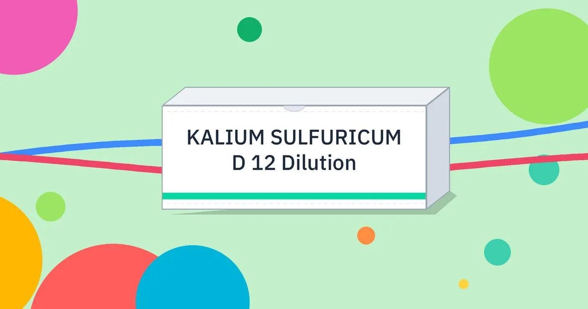 Symbolbild: Packung mit der Aufschrift KALIUM SULFURICUM D 12 Dilution (PZN 02806581) – Verfügbarkeit und Bezug in Apotheken in Frankfurt am Main