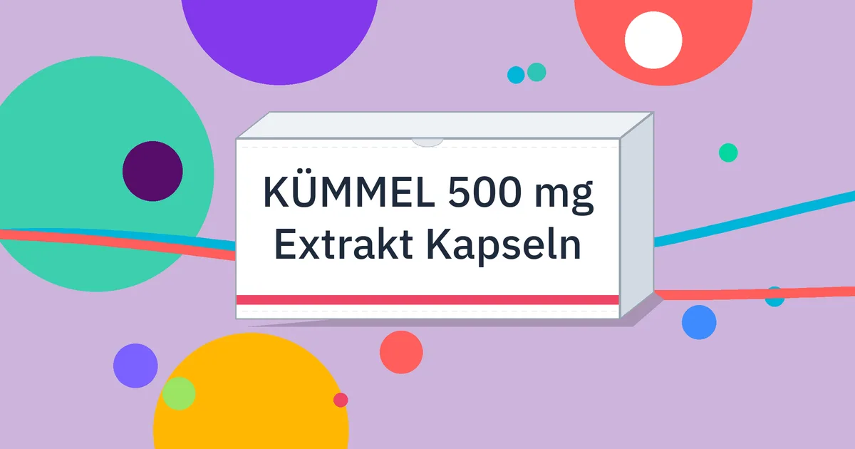 Symbolbild: Packung mit der Aufschrift KÜMMEL 500 mg Extrakt Kapseln (PZN 17178908) – Verfügbarkeit und Bezug in Apotheken in Frankfurt am Main