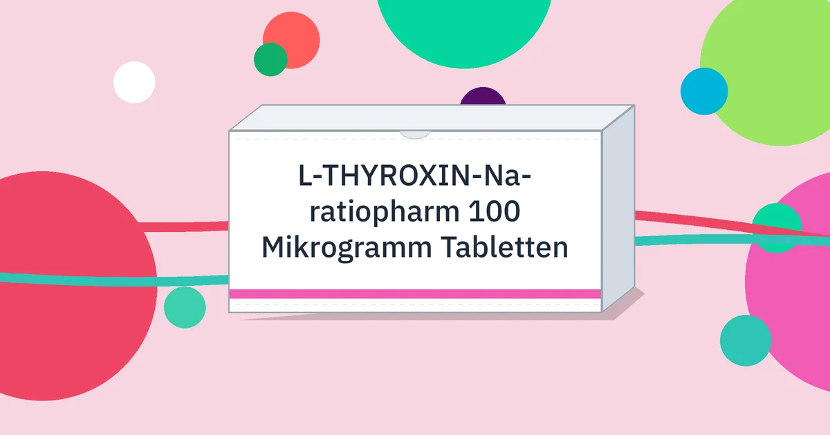 Symbolbild: Packung mit der Aufschrift L-THYROXIN-Na-ratiopharm 100 Mikrogramm Tabletten (PZN 10089722) – Verfügbarkeit und Bezug in Apotheken in Frankfurt am Main