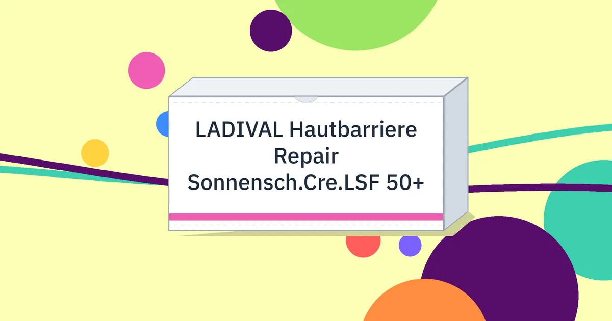 Symbolbild: Packung mit der Aufschrift LADIVAL Hautbarriere Repair Sonnensch.Cre.LSF 50+ (PZN 19742879) – Verfügbarkeit und Bezug in Apotheken in Frankfurt am Main