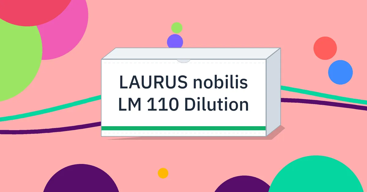 Symbolbild: Packung mit der Aufschrift LAURUS nobilis LM 110 Dilution (PZN 13524822) – Verfügbarkeit und Bezug in Apotheken in Frankfurt am Main