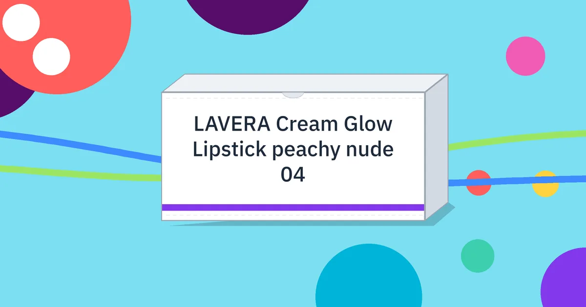 Symbolbild: Packung mit der Aufschrift LAVERA Cream Glow Lipstick peachy nude 04 (PZN 18096928) – Verfügbarkeit und Bezug in Apotheken in Frankfurt am Main