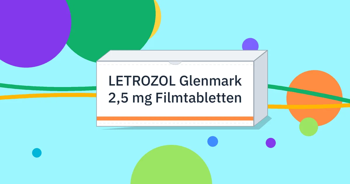 Symbolbild: Packung mit der Aufschrift LETROZOL Glenmark 2,5 mg Filmtabletten (PZN 11564734) – Verfügbarkeit und Bezug in Apotheken in Frankfurt am Main