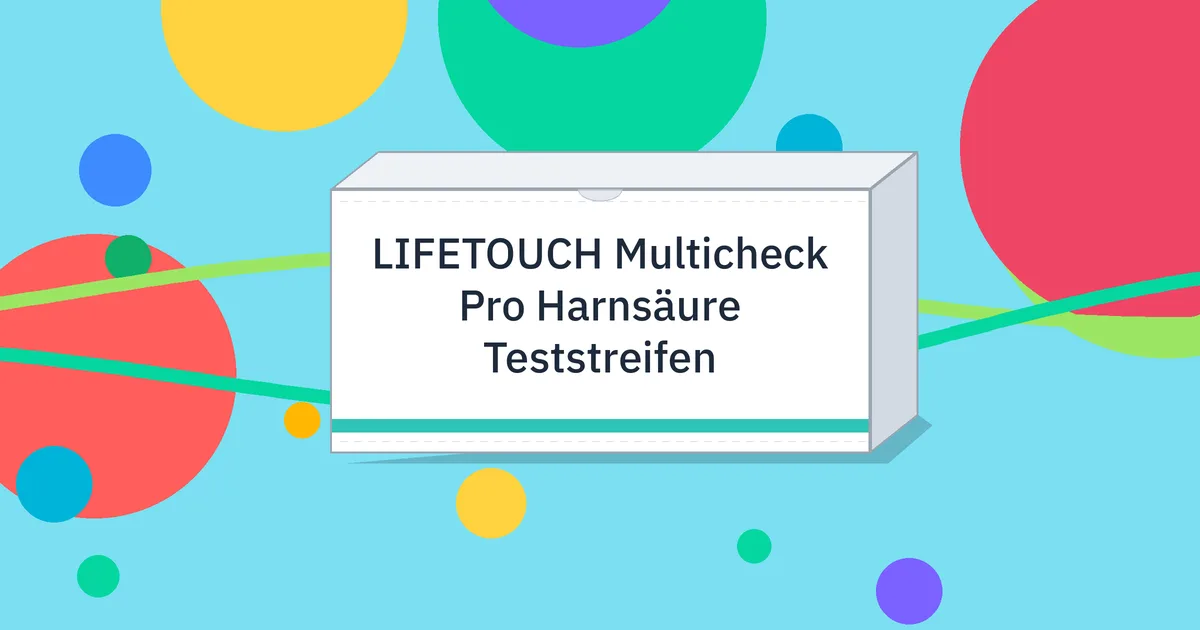 Symbolbild: Packung mit der Aufschrift LIFETOUCH Multicheck Pro Harnsäure Teststreifen (PZN 12433307) – Verfügbarkeit und Bezug in Apotheken in Frankfurt am Main