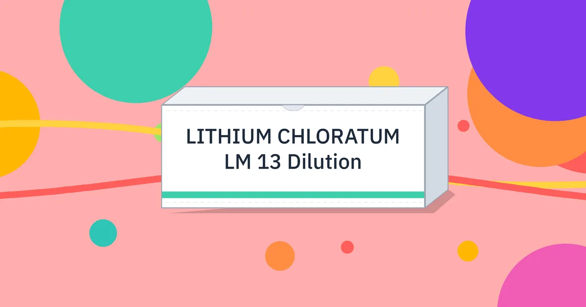 Symbolbild: Packung mit der Aufschrift LITHIUM CHLORATUM LM 13 Dilution (PZN 12932039) – Verfügbarkeit und Bezug in Apotheken in Frankfurt am Main