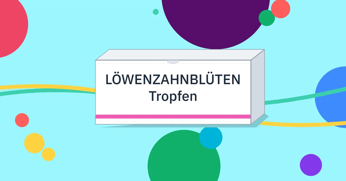 Symbolbild: Packung mit der Aufschrift LÖWENZAHNBLÜTEN Tropfen (PZN 17555541) – Verfügbarkeit und Bezug in Apotheken in Frankfurt am Main