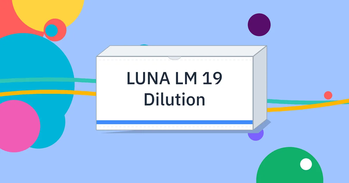 Symbolbild: Packung mit der Aufschrift LUNA LM 19 Dilution (PZN 12933961) – Verfügbarkeit und Bezug in Apotheken in Frankfurt am Main