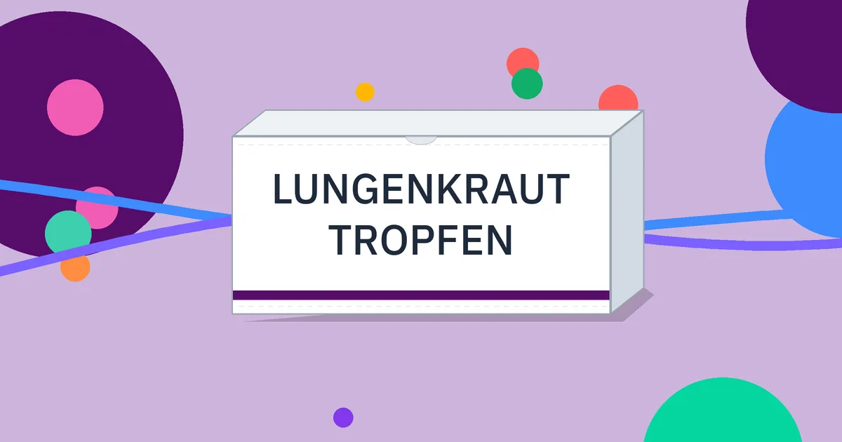 Symbolbild: Packung mit der Aufschrift LUNGENKRAUT TROPFEN (PZN 14126779) – Verfügbarkeit und Bezug in Apotheken in Frankfurt am Main