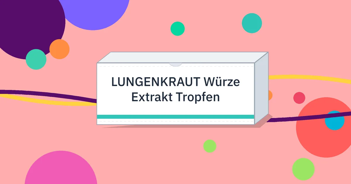 Symbolbild: Packung mit der Aufschrift LUNGENKRAUT Würze Extrakt Tropfen (PZN 17628984) – Verfügbarkeit und Bezug in Apotheken in Frankfurt am Main