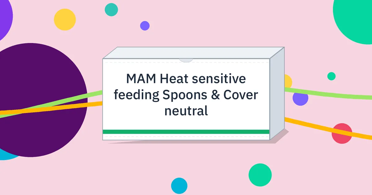 Symbolbild: Packung mit der Aufschrift MAM Heat sensitive feeding Spoons & Cover neutral (PZN 12670941) – Verfügbarkeit und Bezug in Apotheken in Frankfurt am Main