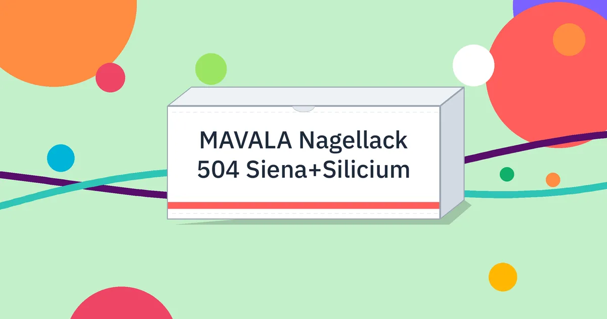 Symbolbild: Packung mit der Aufschrift MAVALA Nagellack 504 Siena+Silicium (PZN 20608413) – Verfügbarkeit und Bezug in Apotheken in Frankfurt am Main