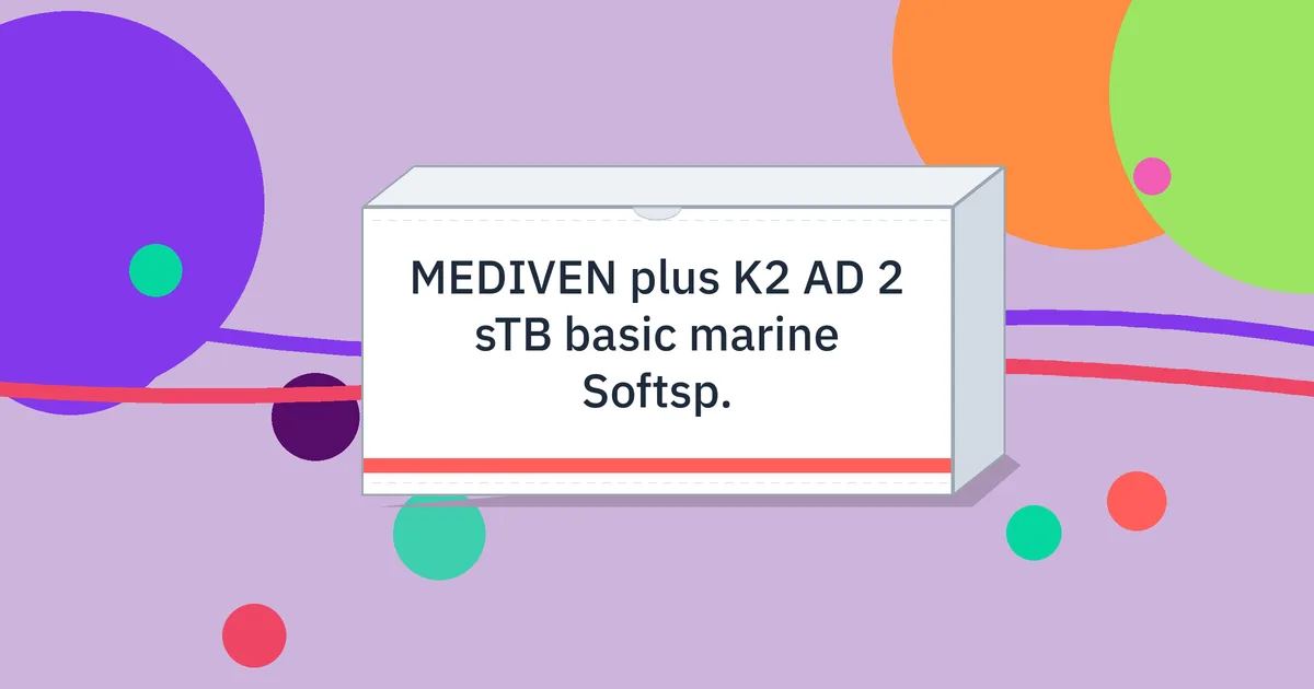 Symbolbild: Packung mit der Aufschrift MEDIVEN plus K2 AD 2 sTB basic marine Softsp. (PZN 15095130) – Verfügbarkeit und Bezug in Apotheken in Frankfurt am Main