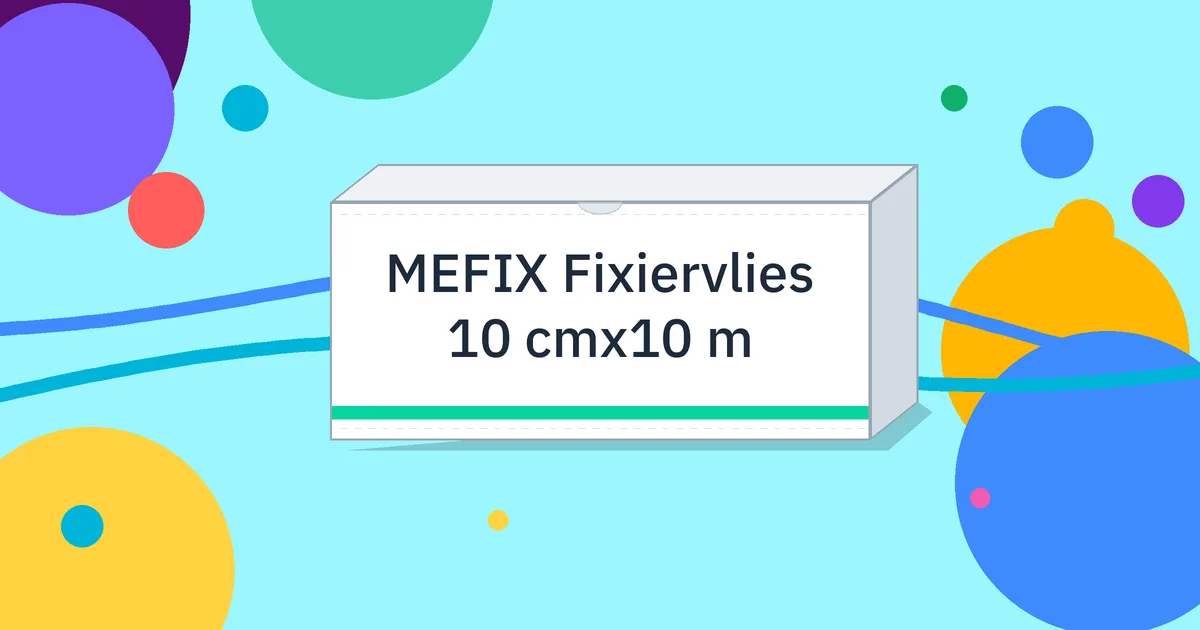 Symbolbild: Packung mit der Aufschrift MEFIX Fixiervlies 10 cmx10 m (PZN 10343758) – Verfügbarkeit und Bezug in Apotheken in Frankfurt am Main