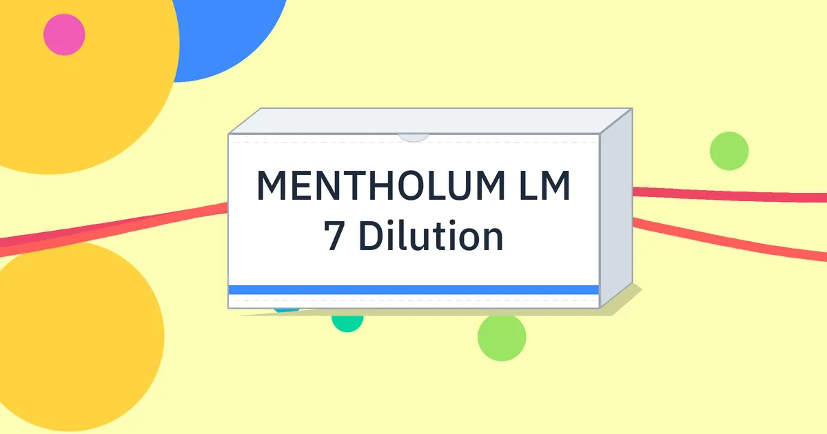 Symbolbild: Packung mit der Aufschrift MENTHOLUM LM 7 Dilution (PZN 13604604) – Verfügbarkeit und Bezug in Apotheken in Frankfurt am Main