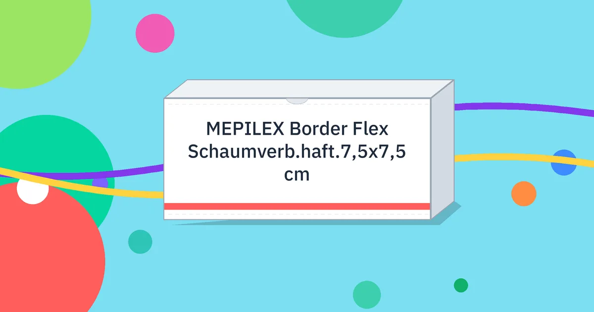 Symbolbild: Packung mit der Aufschrift MEPILEX Border Flex Schaumverb.haft.7,5x7,5 cm (PZN 20276483) – Verfügbarkeit und Bezug in Apotheken in Frankfurt am Main